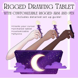Celestial Vtuber Drawing Tablet | Customizable Rigged Tablet With Pen ...