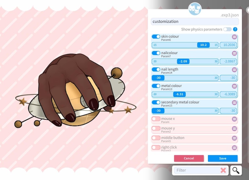 Vtuber Animated Mouse Asset: Cursor Tracking, Customizable Astrolabe ...