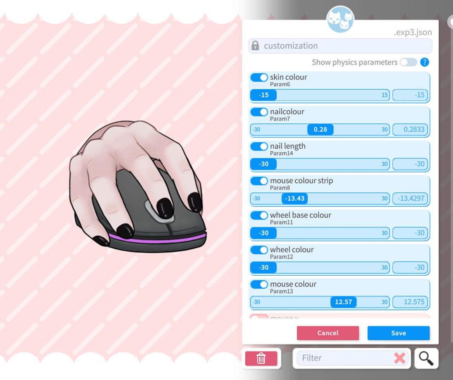 Customizable Vtuber Mouse Asset: Cursor Tracking, Clicking Animation ...