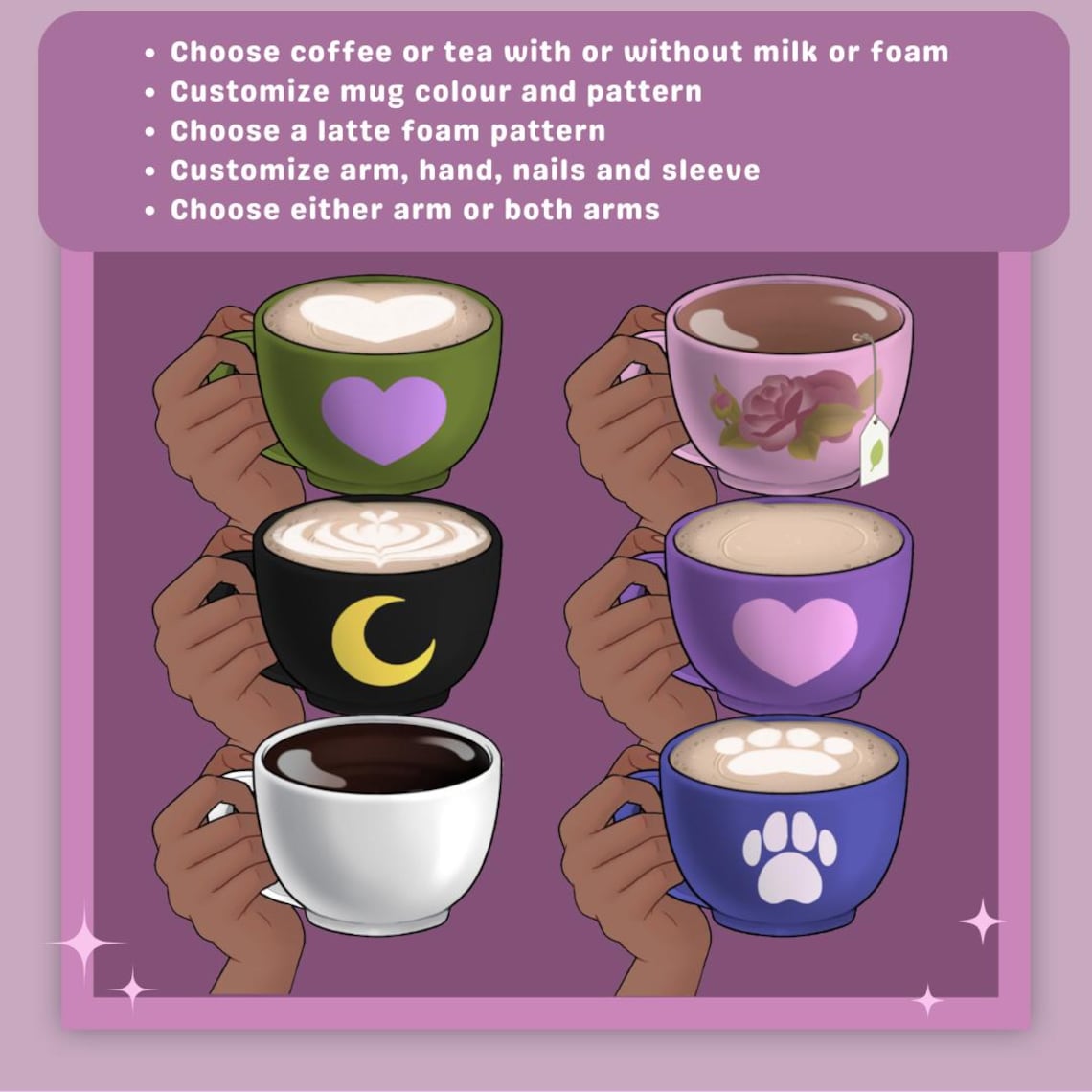 Customizable Vtuber Arm Asset: Coffee or Tea Mug, Animated Live2d ...