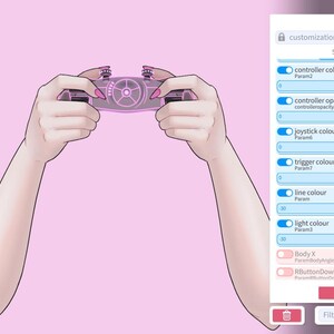 Customizable Cyberpunk Vtuber Controller Asset: Live2d Rigged Streamer ...