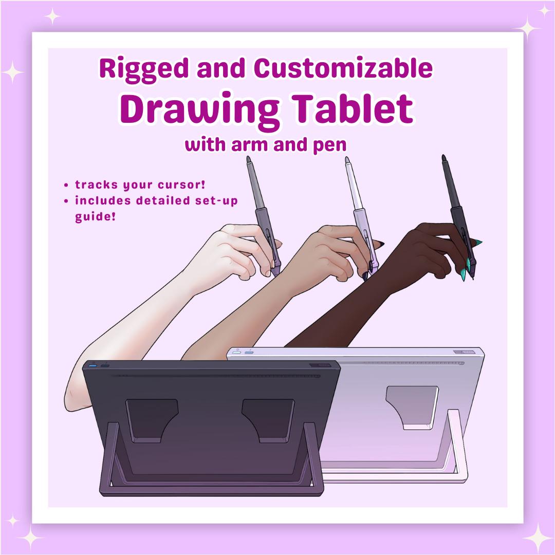 Customizable Vtuber Drawing Tablet Asset: Animated Arm and Pen (PDF Set ...