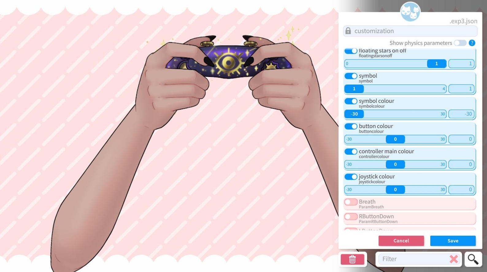 Celestial Vtuber Controller Asset: Customizable Live2d Rig (PDF Setup ...