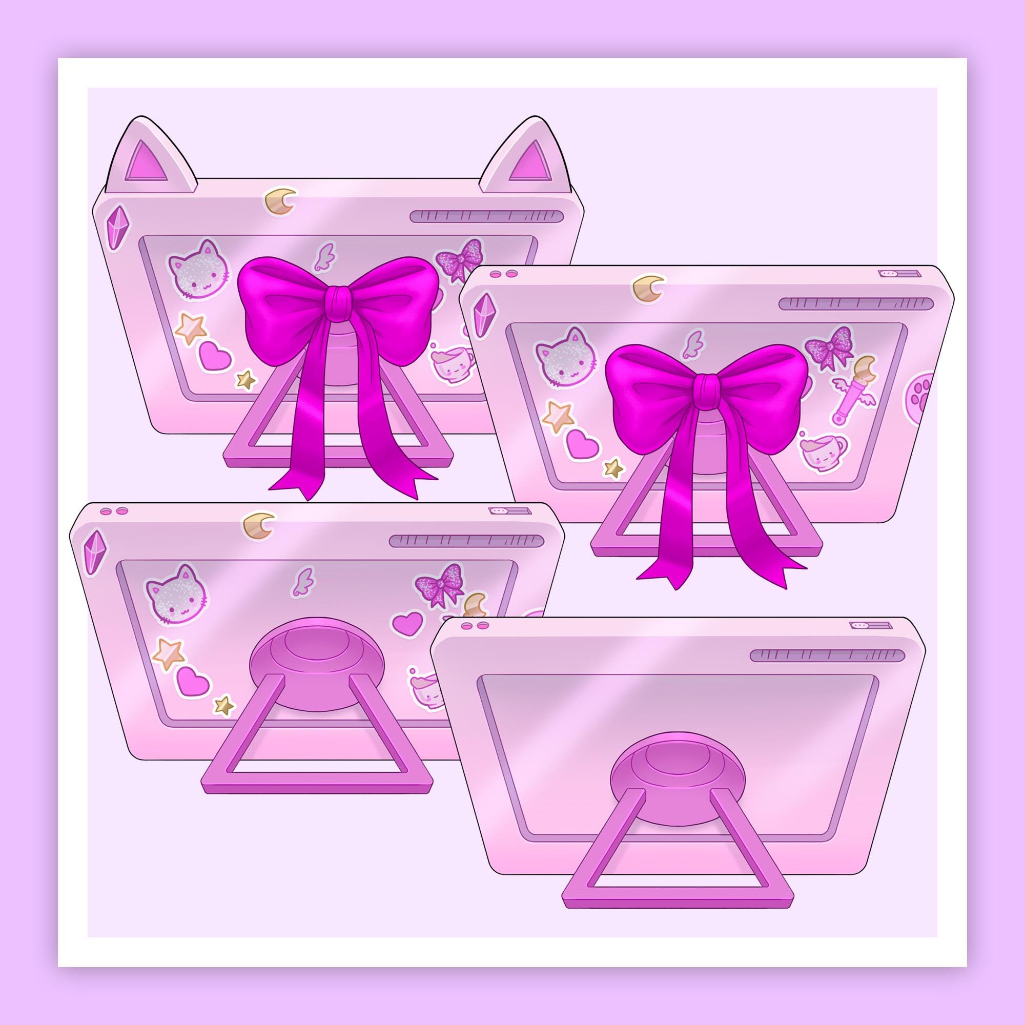Animated Vtuber Drawing Tablet Asset: Customizable Kawaii Magical Girl ...
