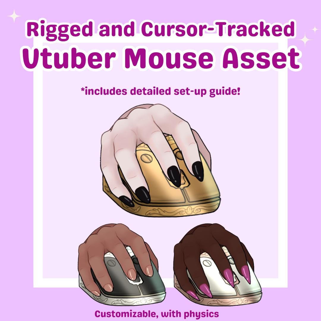 Vtuber Cursor-tracked Rigged Mouse Asset | Customizable Vtuber Mouse ...