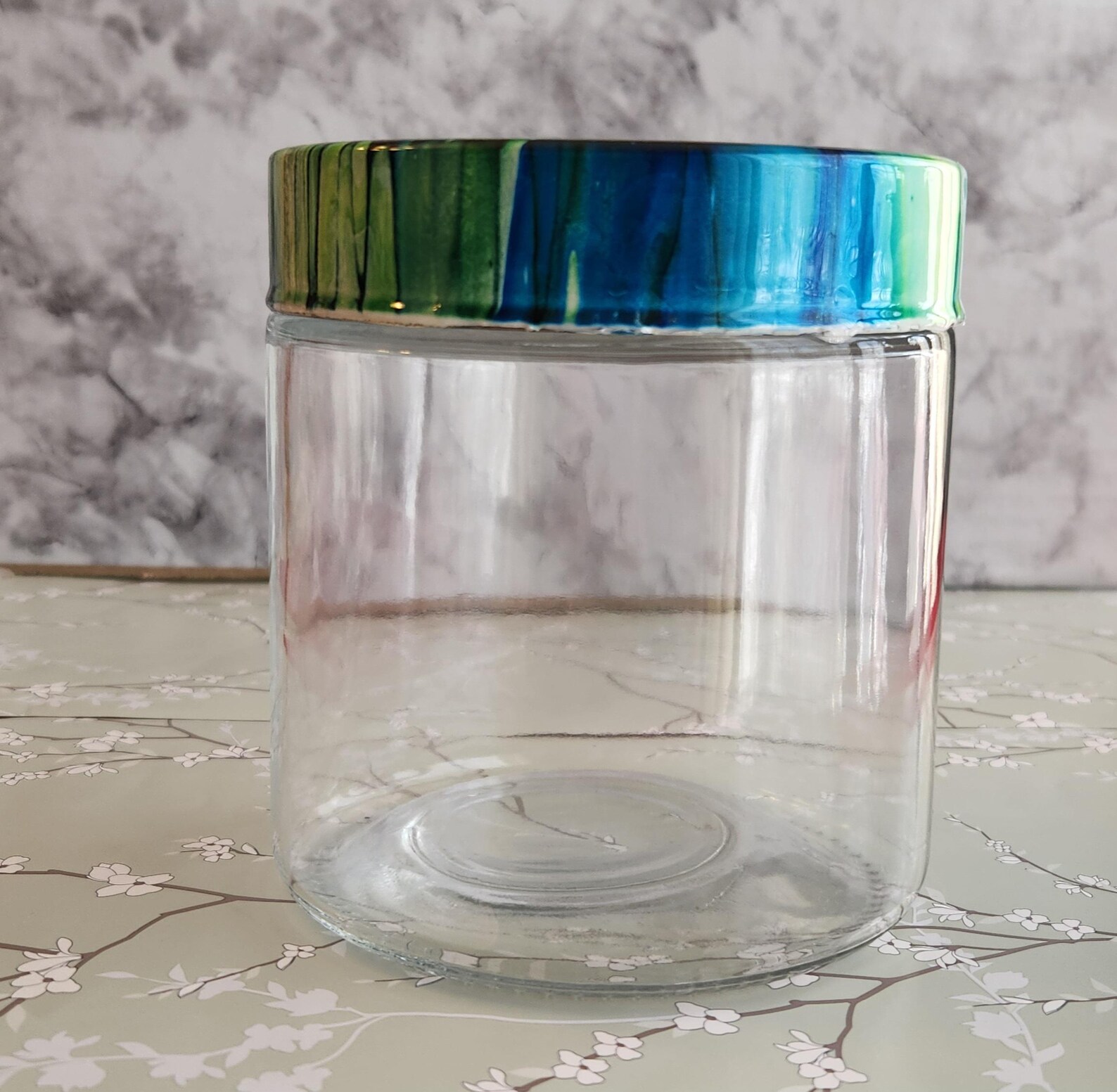 Unique Hand-painted Glass Jar - Etsy