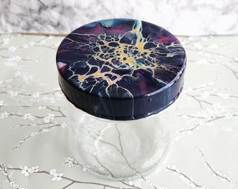 Unique Hand-painted Glass Jar - Etsy