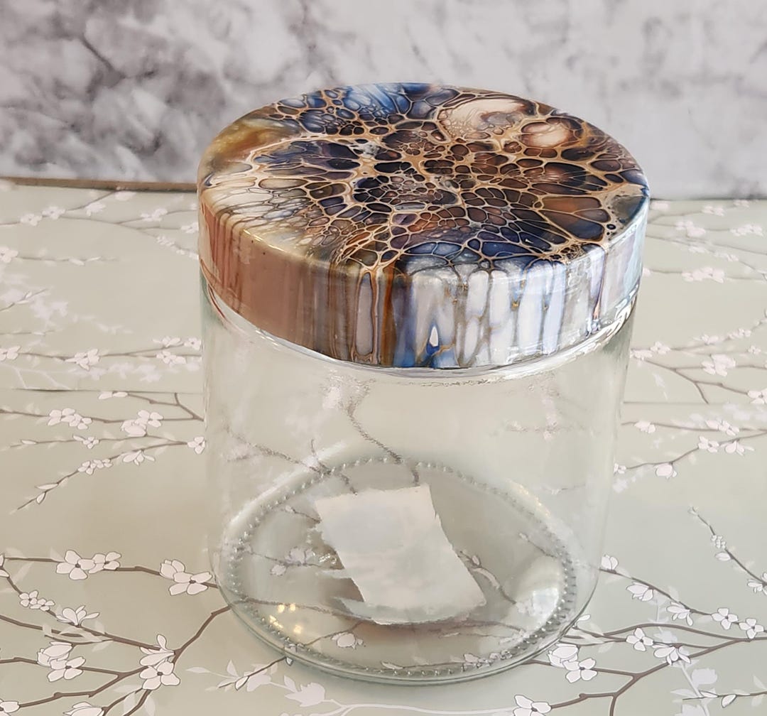 Unique Hand-painted Glass Jar - Etsy
