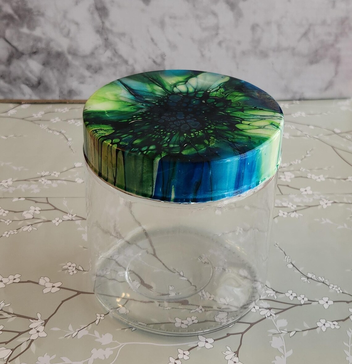Unique Hand-painted Glass Jar - Etsy