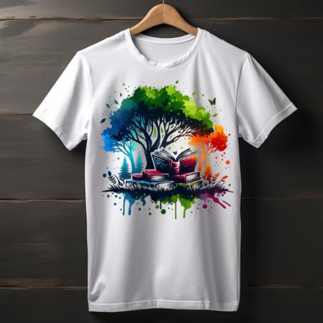 Colorful Book Tree SVG & PNG Fantasy Nature Reading Clipart ...