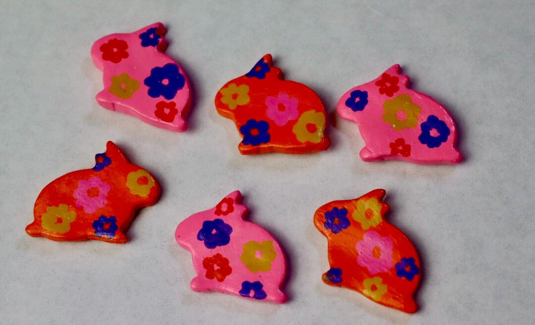 Spring/easter Refrigerator Bunny Magnet/cute/ Retro Flower Magnets ...