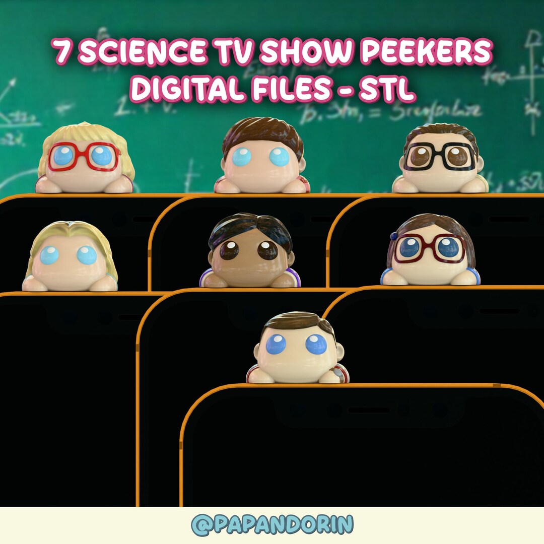 7 Science TV Show Hipper / Peeker Charms Bundle - DIGITAL 3D FILES - Etsy