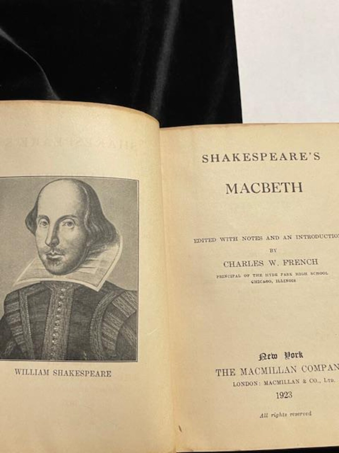 Vintage Book Shakespeare's Macbeth With a Personalized Poem for Your ...