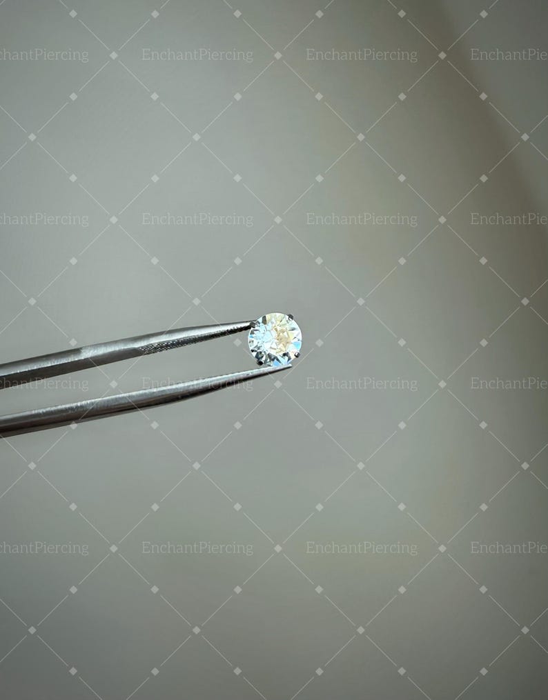 18g Implant Grade Titanium F136 Swarovski Internally Threaded Flat Back ...