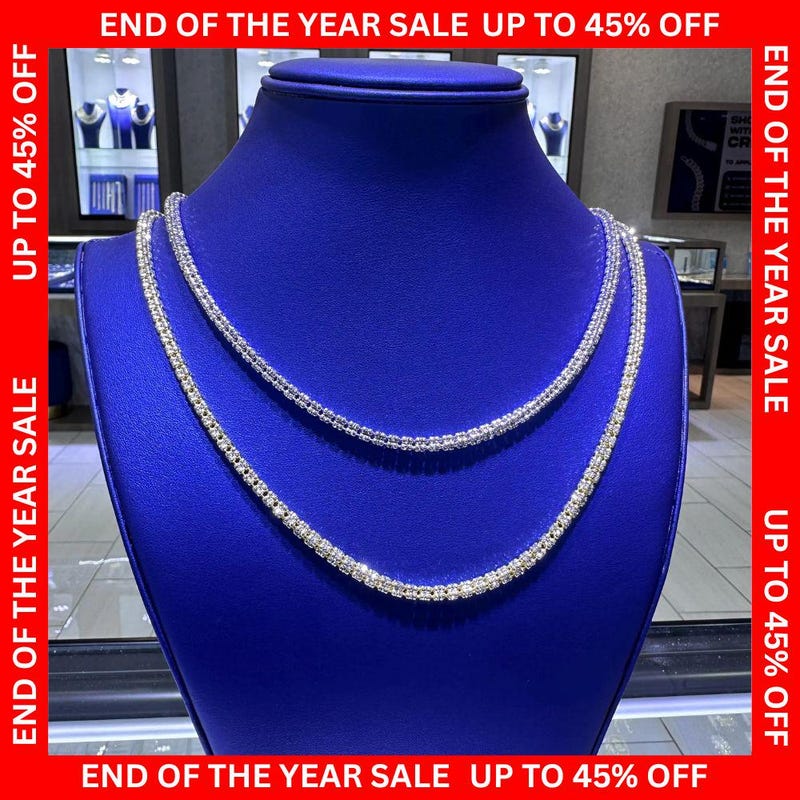 Silver Chain Ice Cut - Etsy