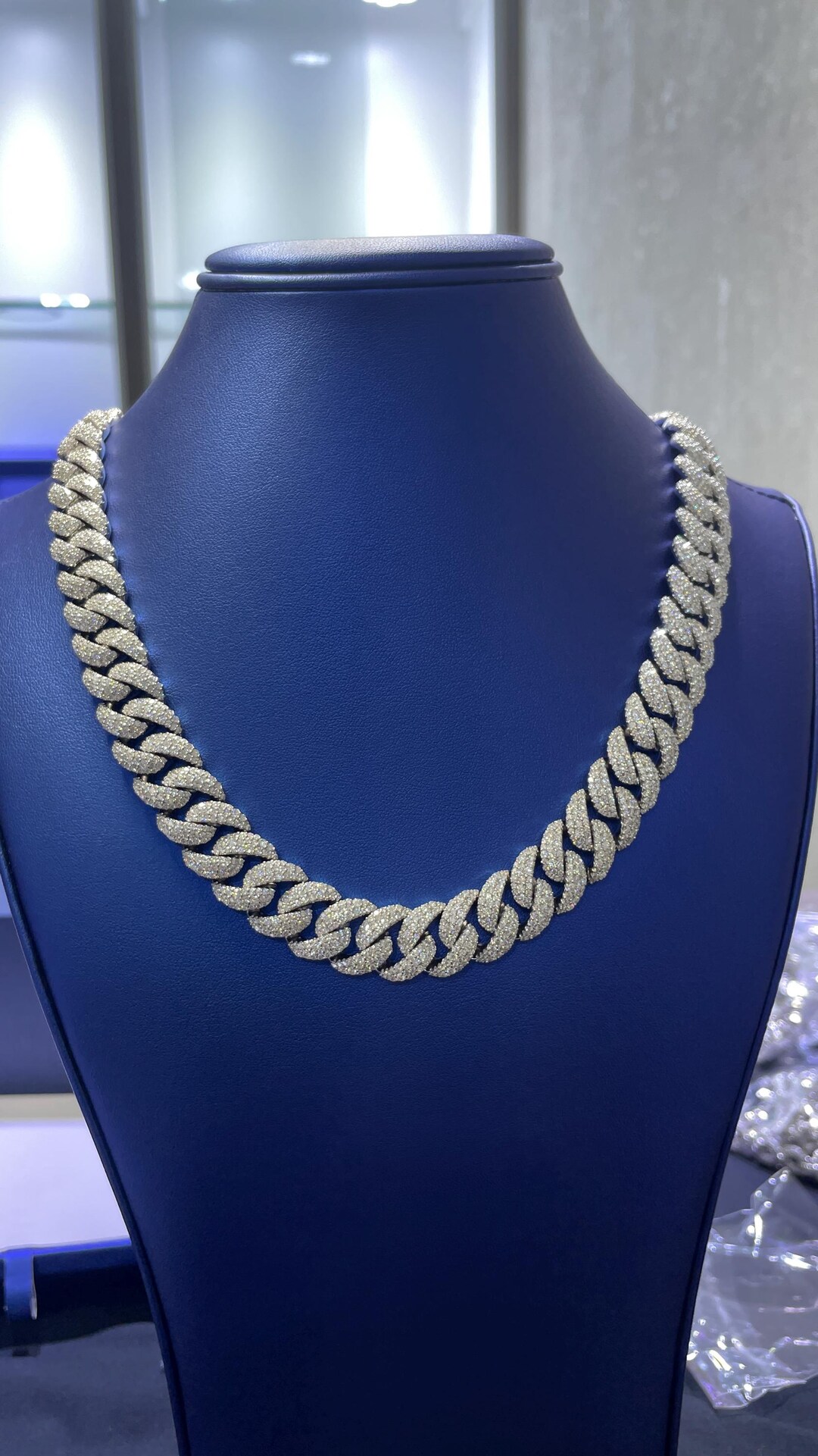 15mm Real VVS1 Moissanite Diamond Cuban Link Chain Hip Hop Chain, VVS ...