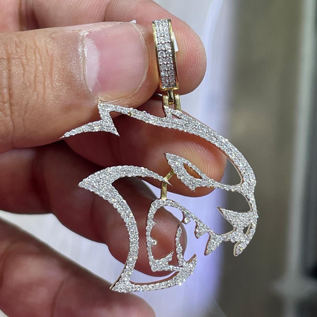Dodge Hellcat Custom Iced Out Pendant VS Natural Diamond Iced Out Face ...