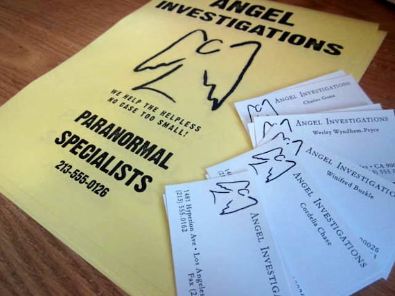 Angel Investigations Replica Business Cards & Flyer | Etsy