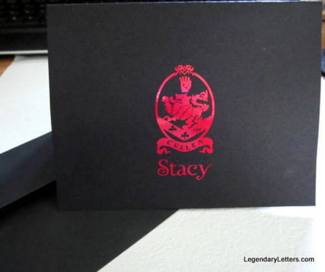 10 Vampire Family Crest Notecards With Wax Seals - Etsy