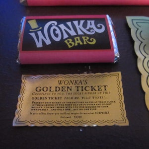 Mini Golden Ticket & Chocolate Bar Prop Set for 18" Dolls (classic) - Etsy