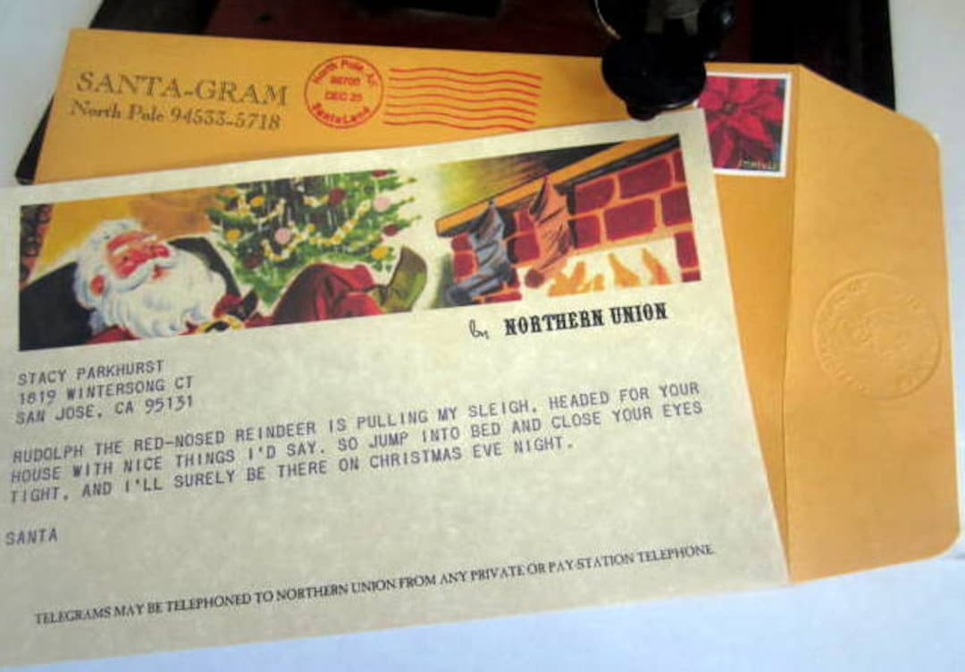 Christmas Telegram / Santagram Personalized - Etsy