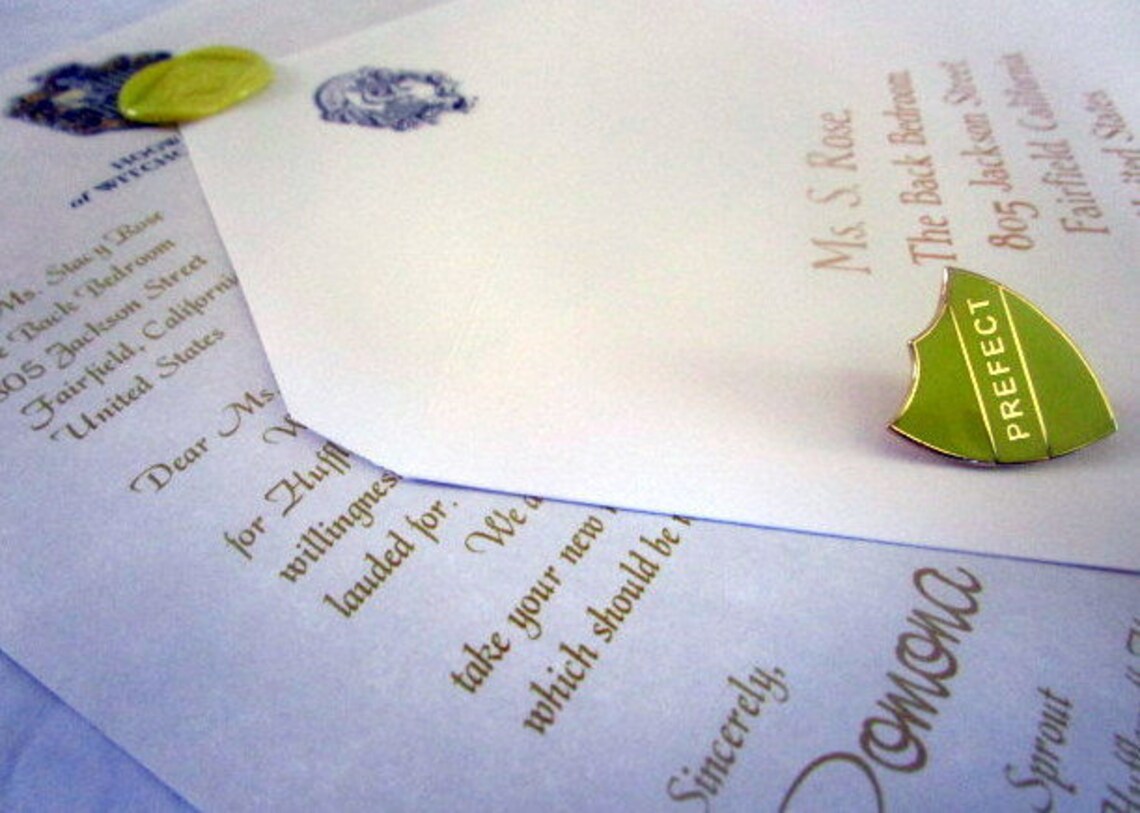 Prefect Letter With "prefect" Badge Personalized - Etsy
