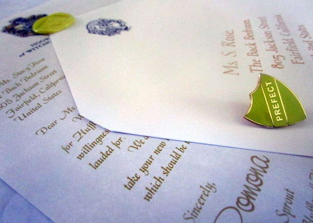 Prefect Letter With "prefect" Badge Personalized - Etsy