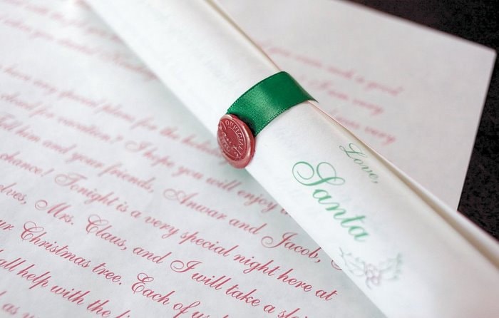 Deluxe Personalized Scroll From Santa Claus in Candy Cane Tube With ...