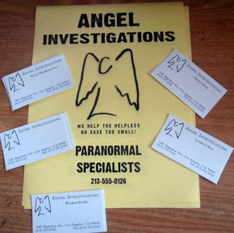 Angel Investigations Replica Business Cards & Flyer - Etsy