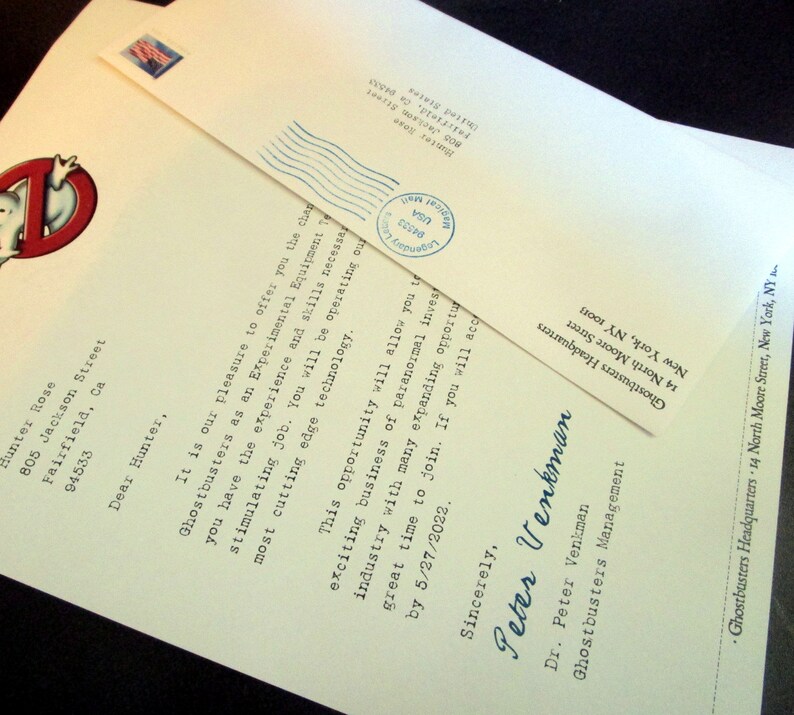 Ghost Team Job Offer Letter | Etsy