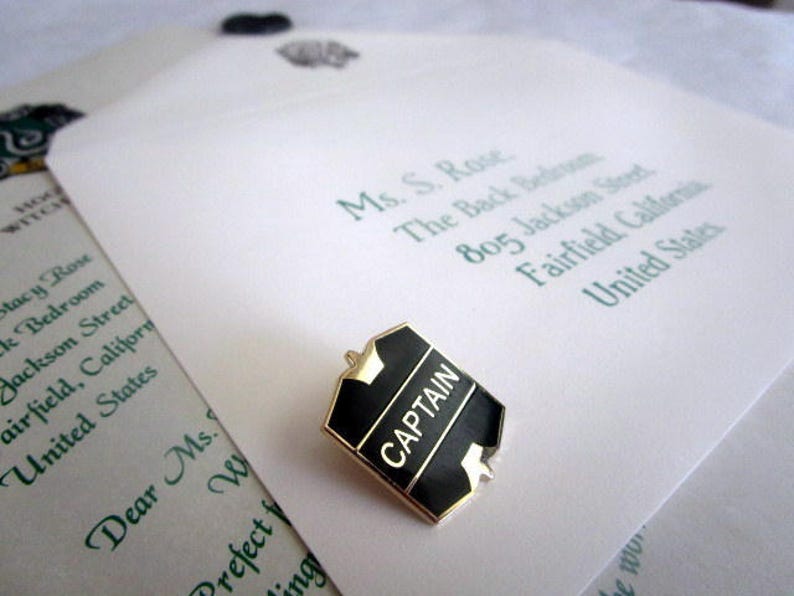 School Sports Team Letter With Captain Badge / Pin | Etsy