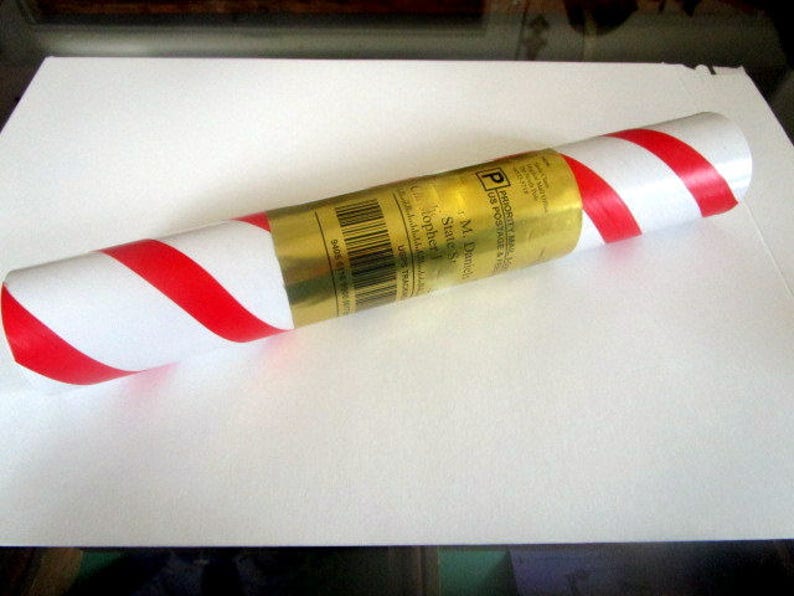 Deluxe Personalized Scroll From Santa Claus in Candy Cane Tube With ...