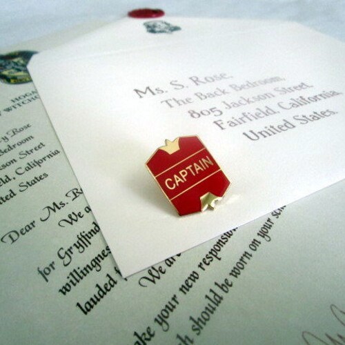 School Sports Team Letter With Captain Badge / Pin - Etsy