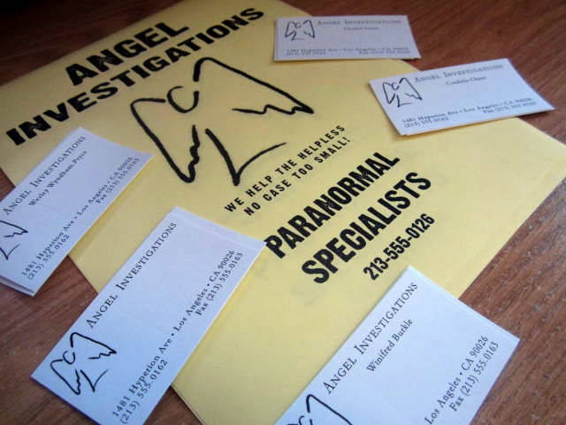 Angel Investigations Replica Business Cards & Flyer - Etsy