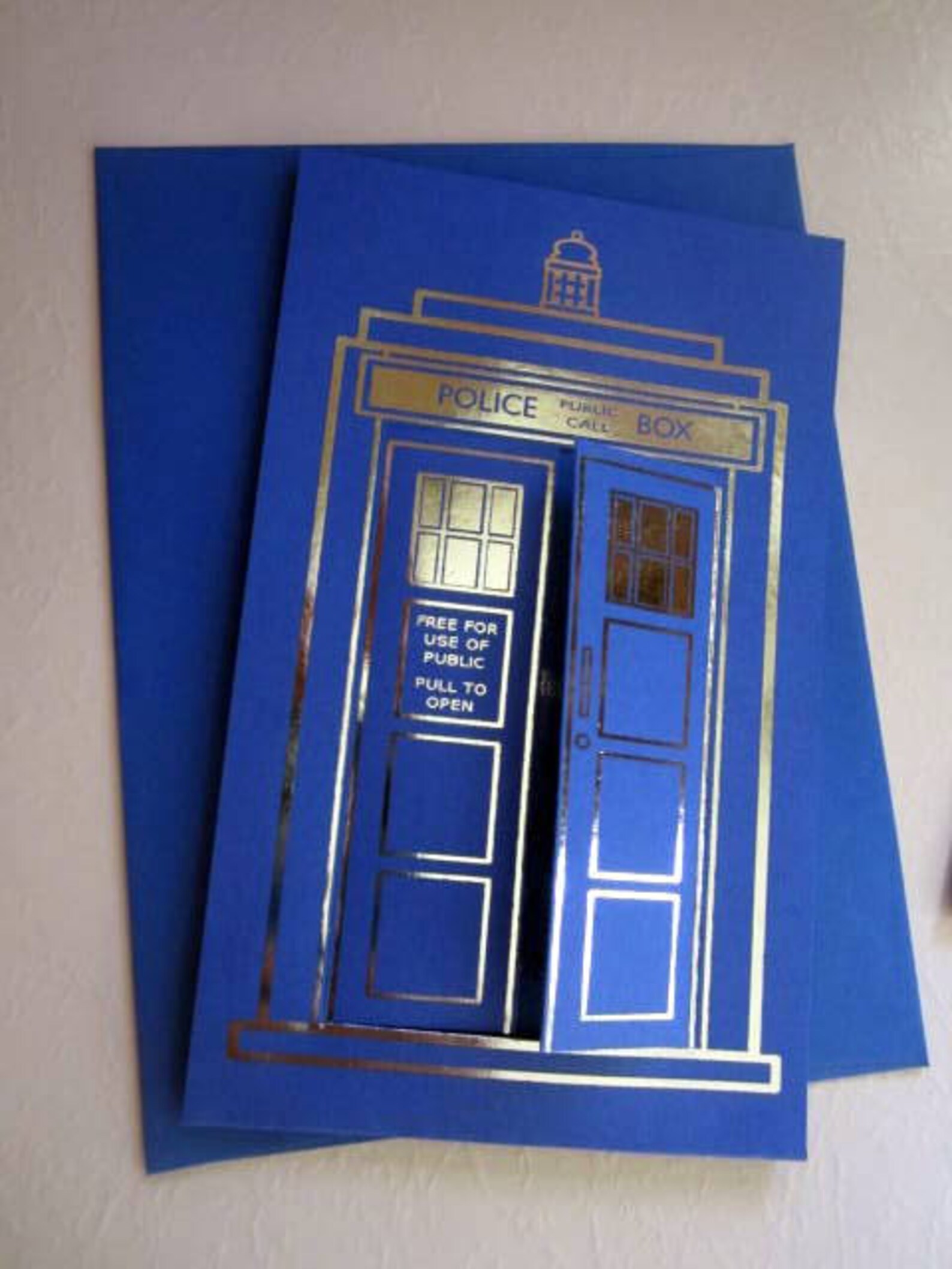 Blue Police Box Custom Greeting Card | Etsy