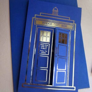 Blue Police Box Custom Greeting Card - Etsy