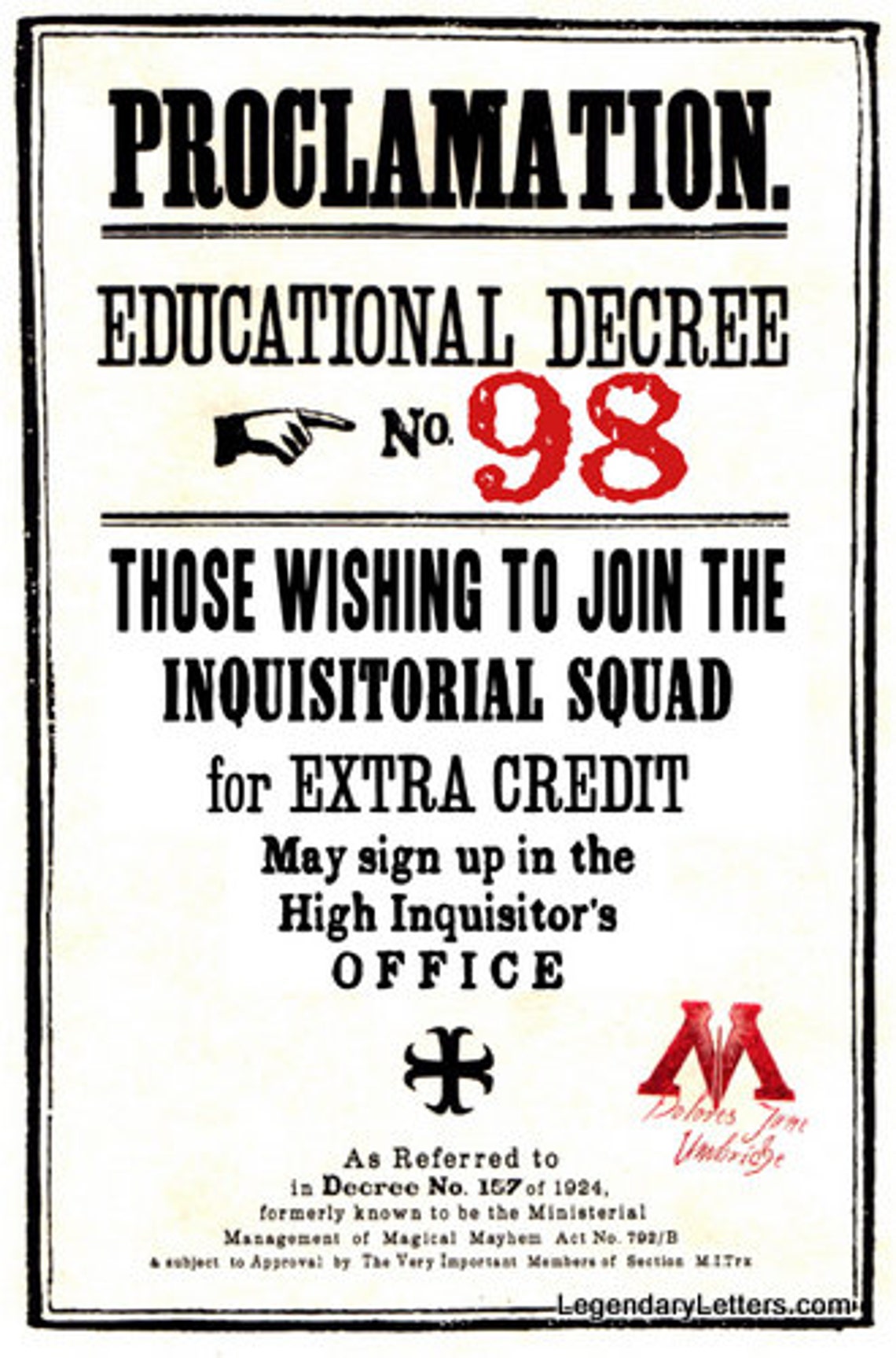 Custom Educational Decree Proclamation Printable .pdf File - Etsy