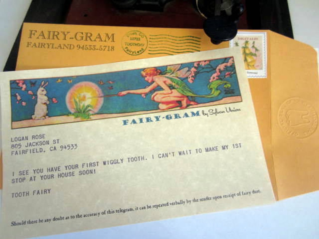 Telegram From the Tooth Fairy / Fairy-gram Personalized - Etsy