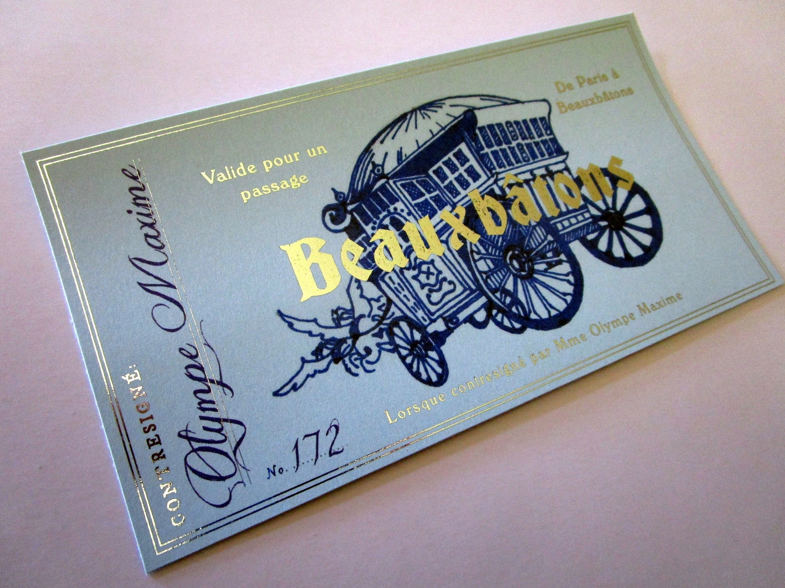 French School Stagecoach Ticket - Etsy