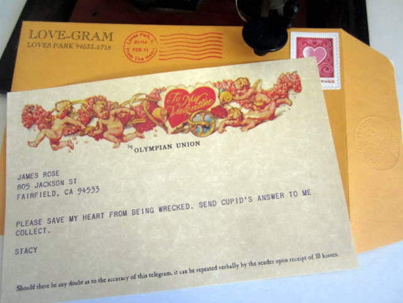 Love-gram / Valentine's Day Telegram Personalized - Etsy