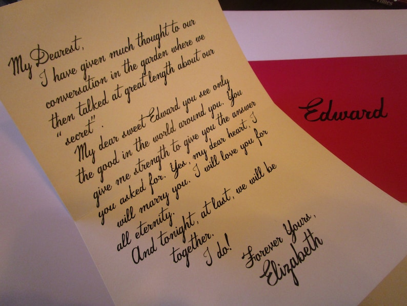 Elizabeth's Letter to Edward Gracey - Etsy