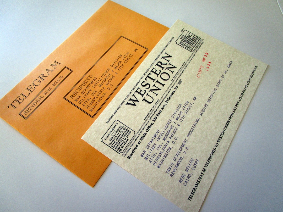 Indiana Jones 1936 Telegram Replica Prop - Etsy