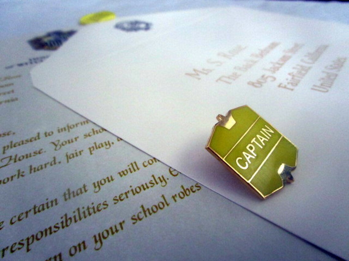 School Sports Team Letter With Captain Badge / Pin | Etsy