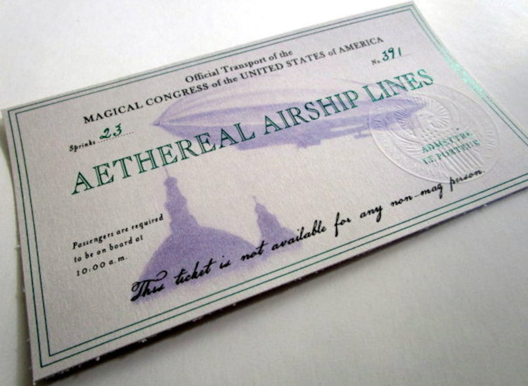American Magic Government Airship Ticket - Etsy