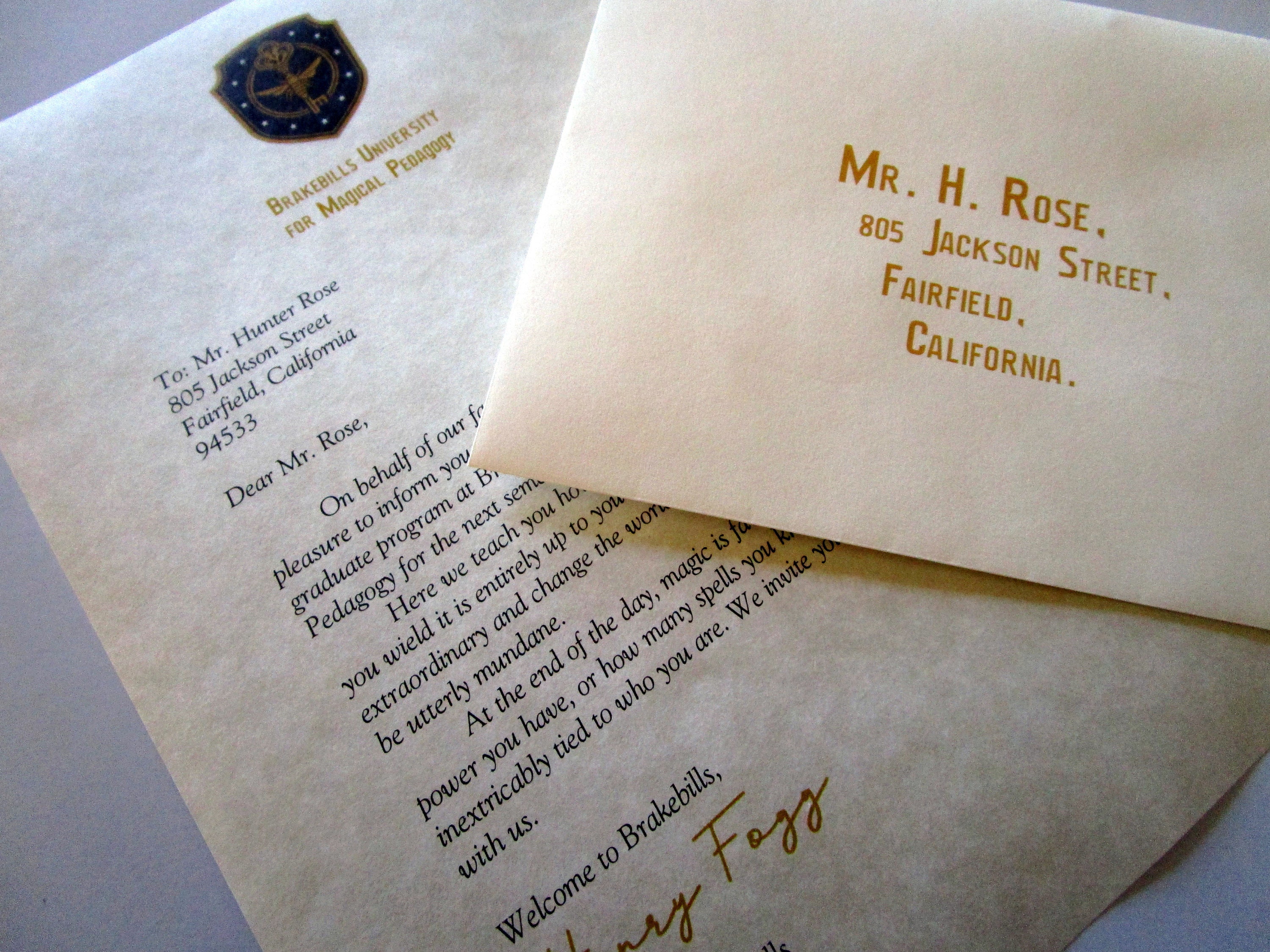 Magicians University Acceptance Letter - Etsy