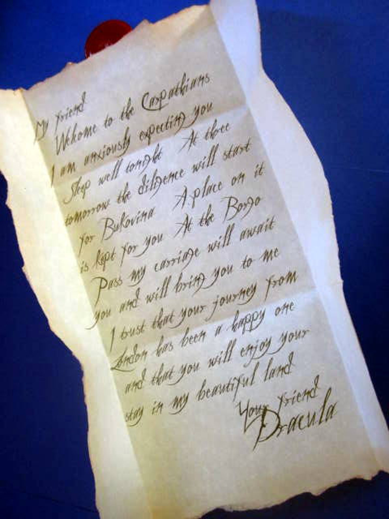 Dracula's Letter to Jonathan Harker Replica Prop - Personalized - Etsy