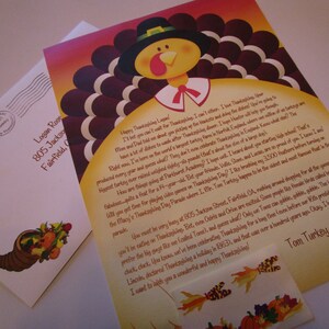 Letter From Tom Turkey for Thanksgiving - Etsy