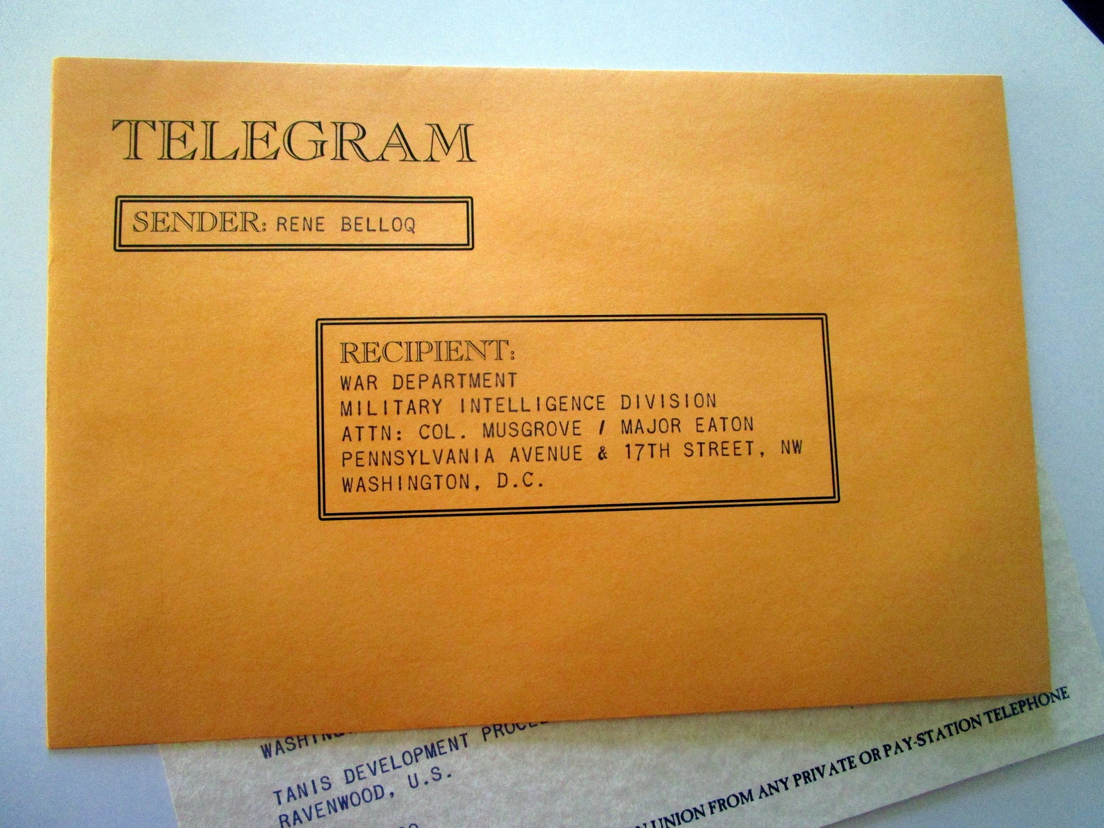 Indiana Jones 1936 Telegram Replica Prop - Etsy