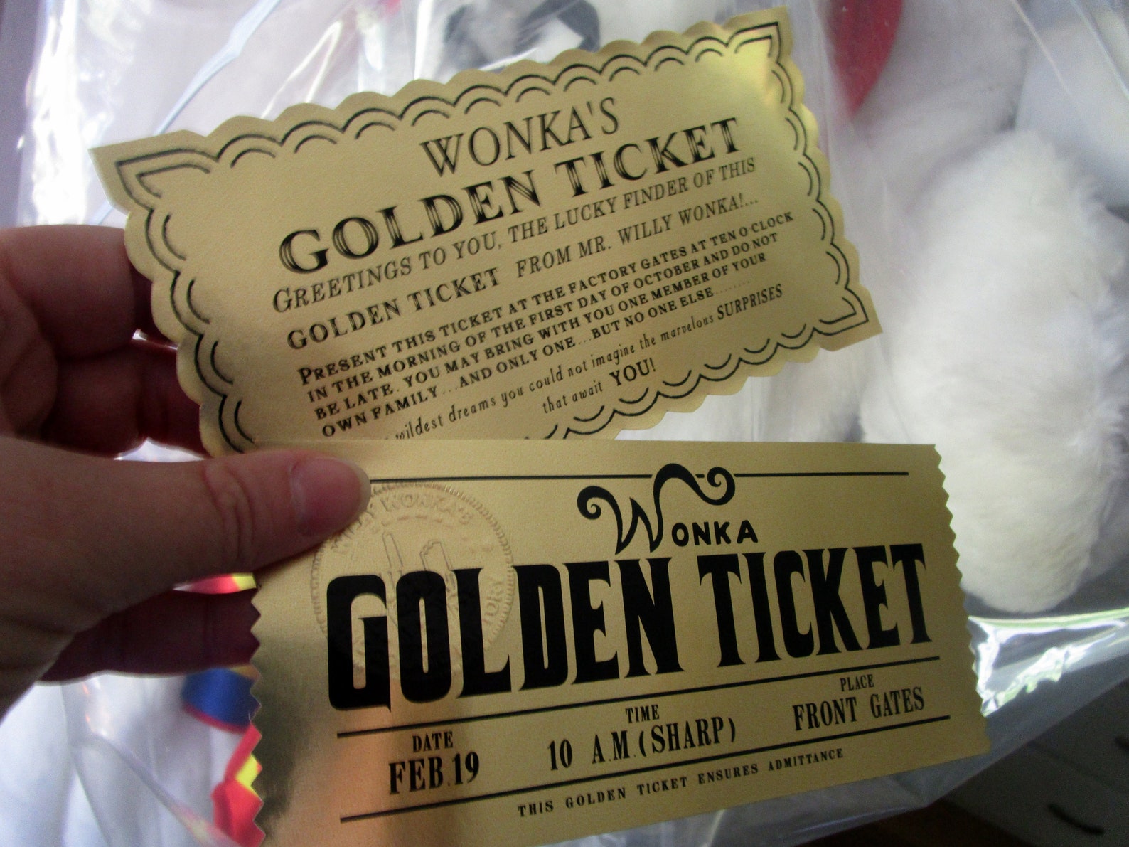 Chocolate Factory Golden Ticket & Candy Bar Prop Replica Set - Etsy