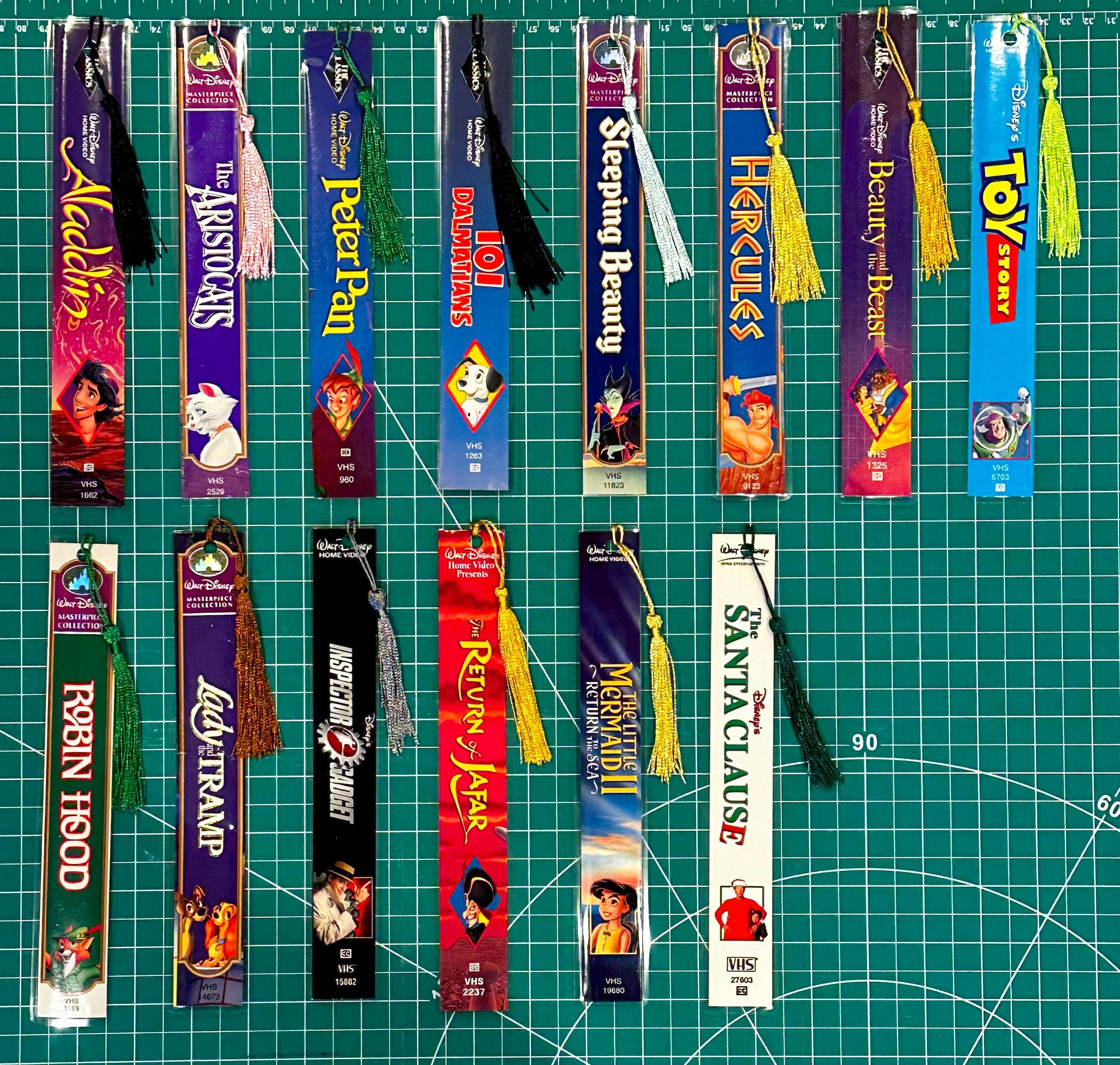 Laminated VHS Spine Bookmarks – Retro Disney & Movie Bookmarks With ...